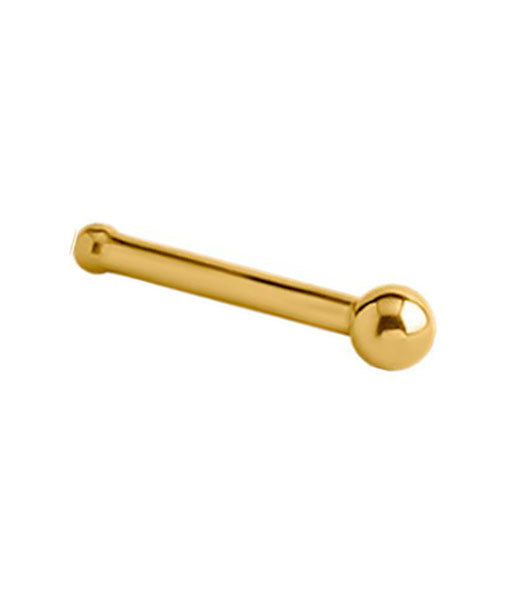 Golden Sphere Nose Stud – Haywood studio